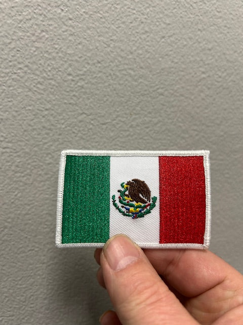 Mexico Flag patch with White boarder | Victory Leathers| Victory Leathers