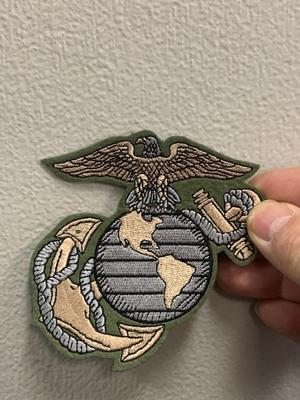 U.S MARINE CORPS PATCH ( OLIVE GREEN ) | Military Patches| Victory Leathers