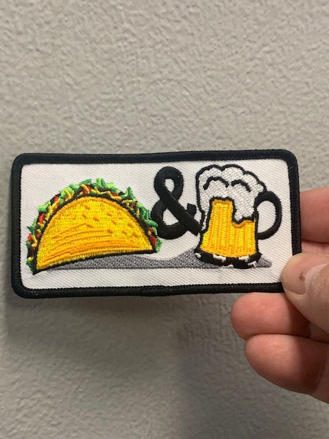 Taco & Beer Patch | Victory Leathers Funny Patches| Victory Leathers