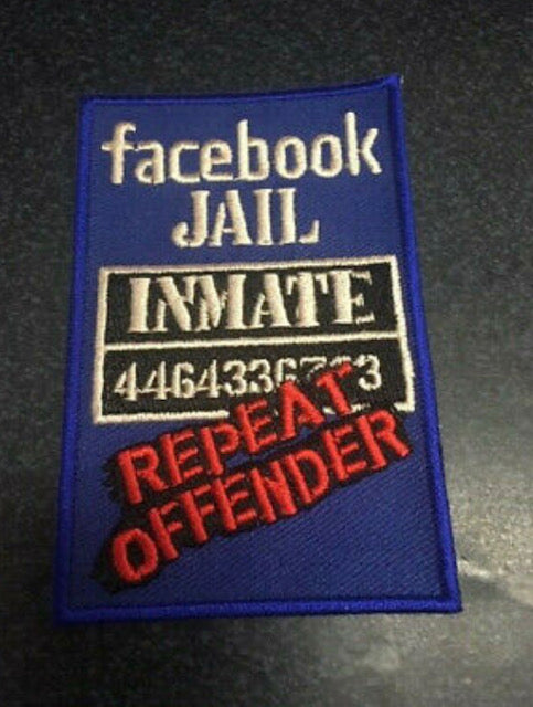 Facebook Jail Inmate Patch | Wholesale Patches| Victory Leathers
